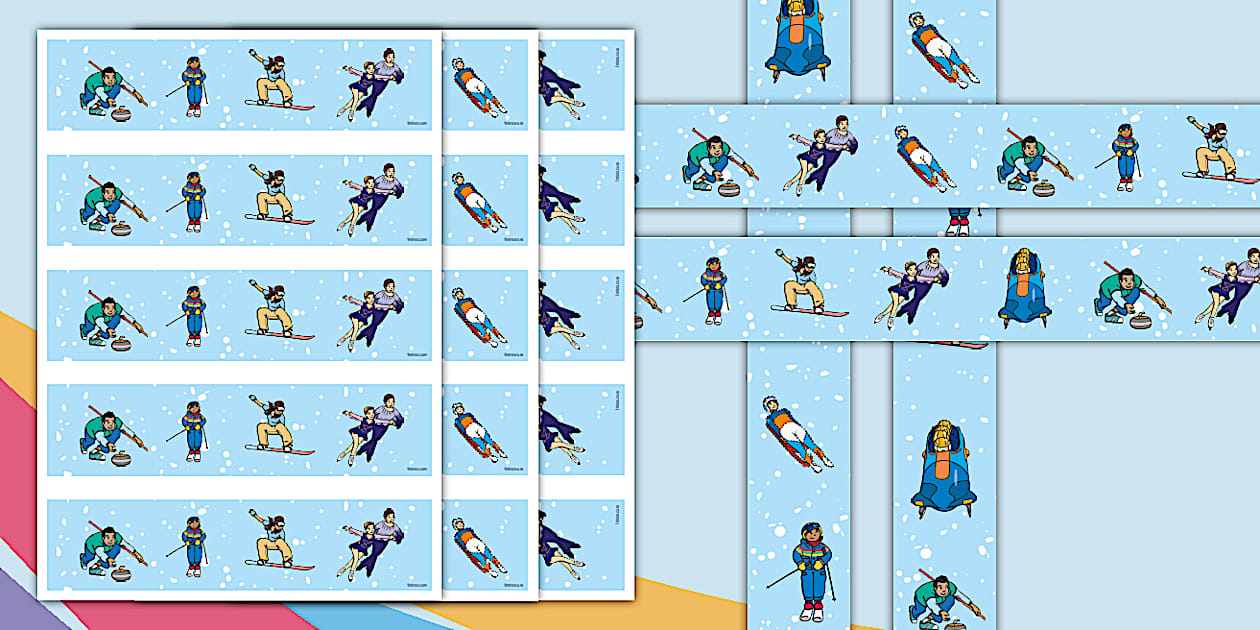 Winter Olympics Display Borders (teacher made) - Twinkl