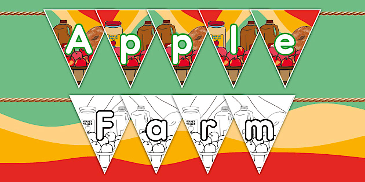 Apple Farm Stand Dramatic Play Bunting (Teacher-Made)