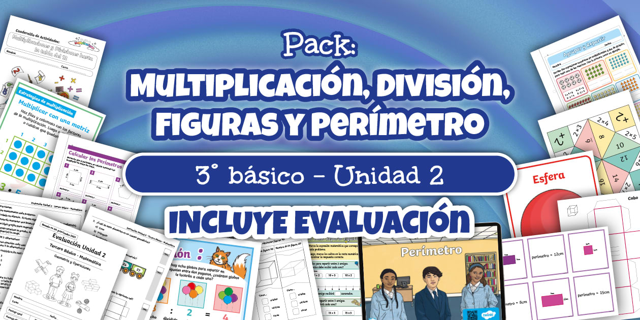 Pack Matemática | 3° Básico | Unidad 2 | Matemática