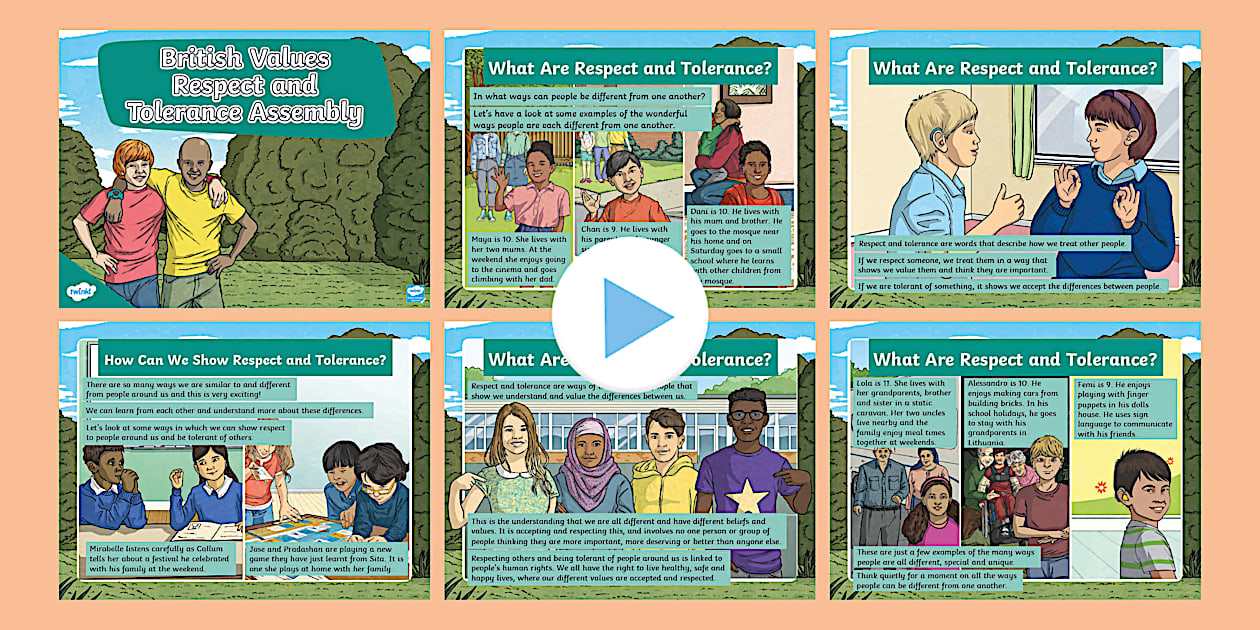 British Values Respect and Tolerance Assembly Pack - Twinkl