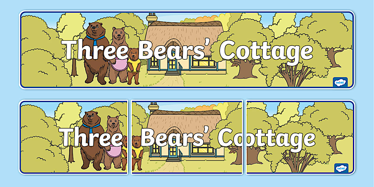 Three Bears Cottage Display Banner - Twinkl