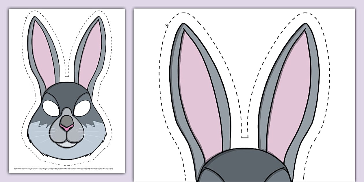 Rabbit Role-Play Mask - Twinkl Role-Play (Teacher-Made)