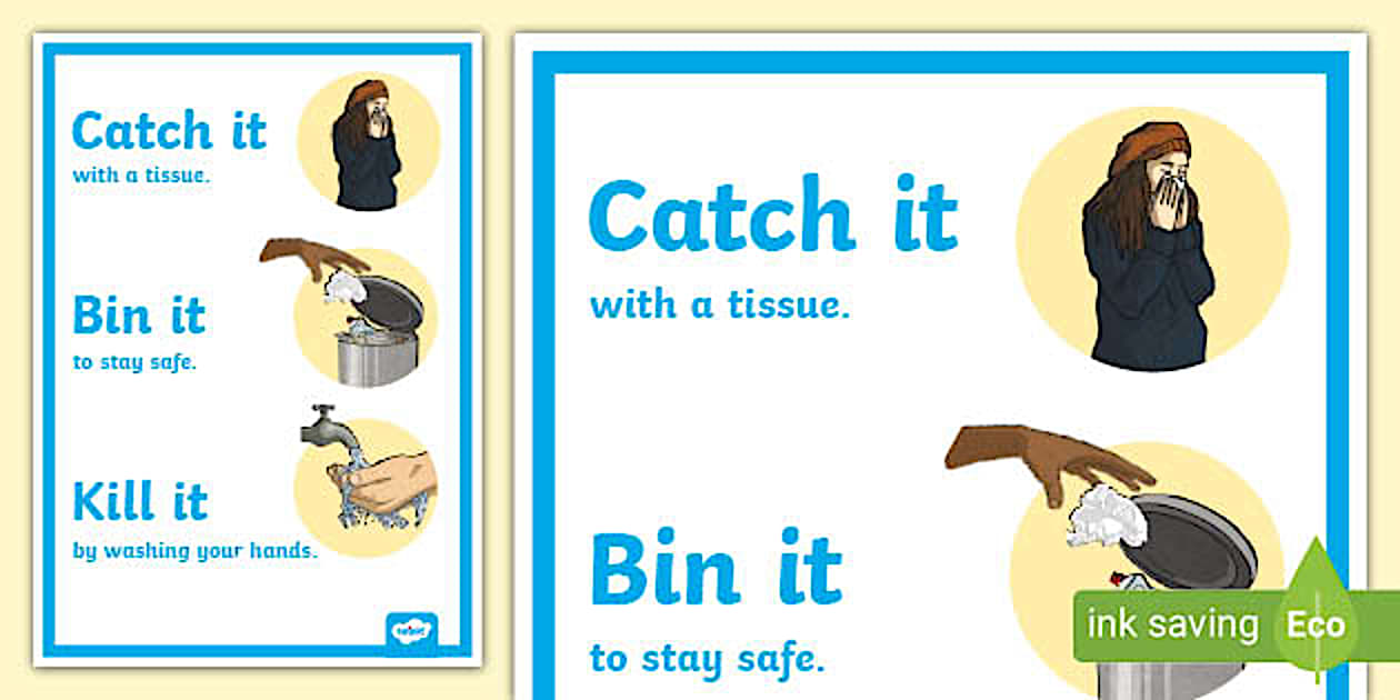 Catch It Kill It Bin It KS2 Display Poster - Twinkl