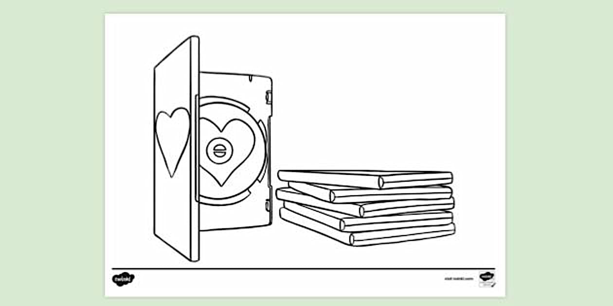 DVD_Cases Colouring Sheet | Colouring Sheets - Twinkl