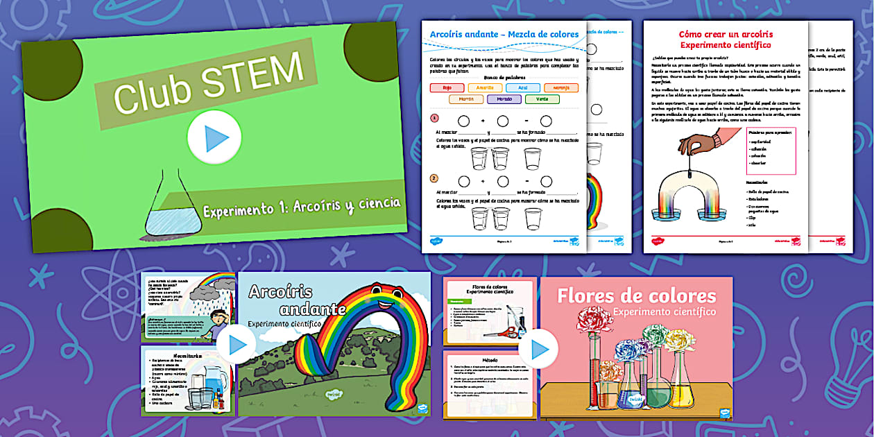 Club STEM: Experimento 1 - Ciencia y arcoíris - Twinkl