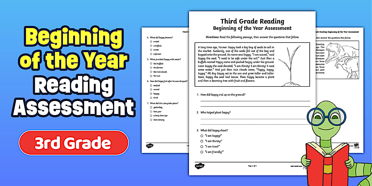 Third Grade Beginning of the Year ELA Reading Assessment