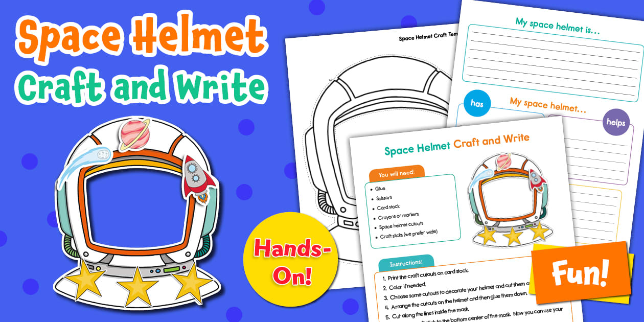 Space Helmet Craft and Write (teacher made) - Twinkl