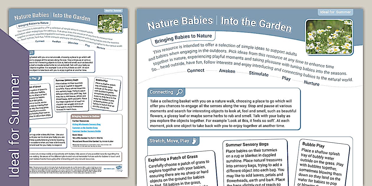 Nature Babies: Into the Garden | Outdoor Learning | Twinkl