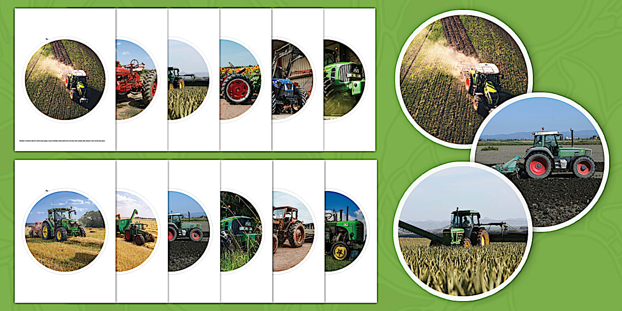 Tractor Display Circle Cut-Outs (Teacher-Made) - Twinkl