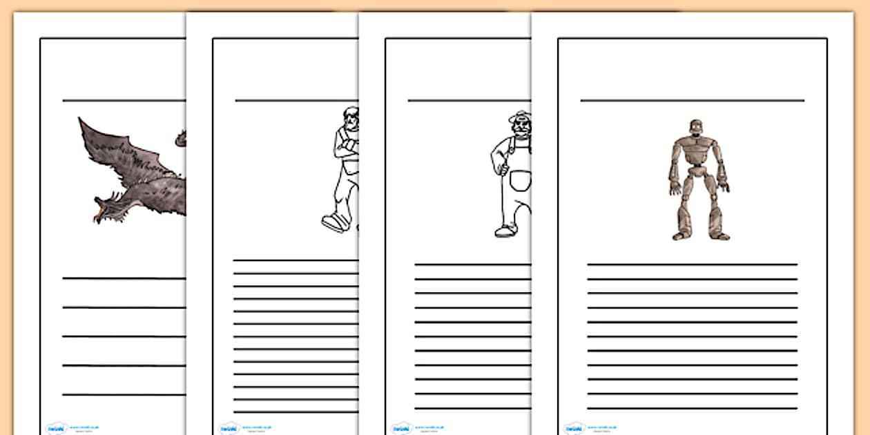 The Iron Man Writing Frames (teacher made) - Twinkl