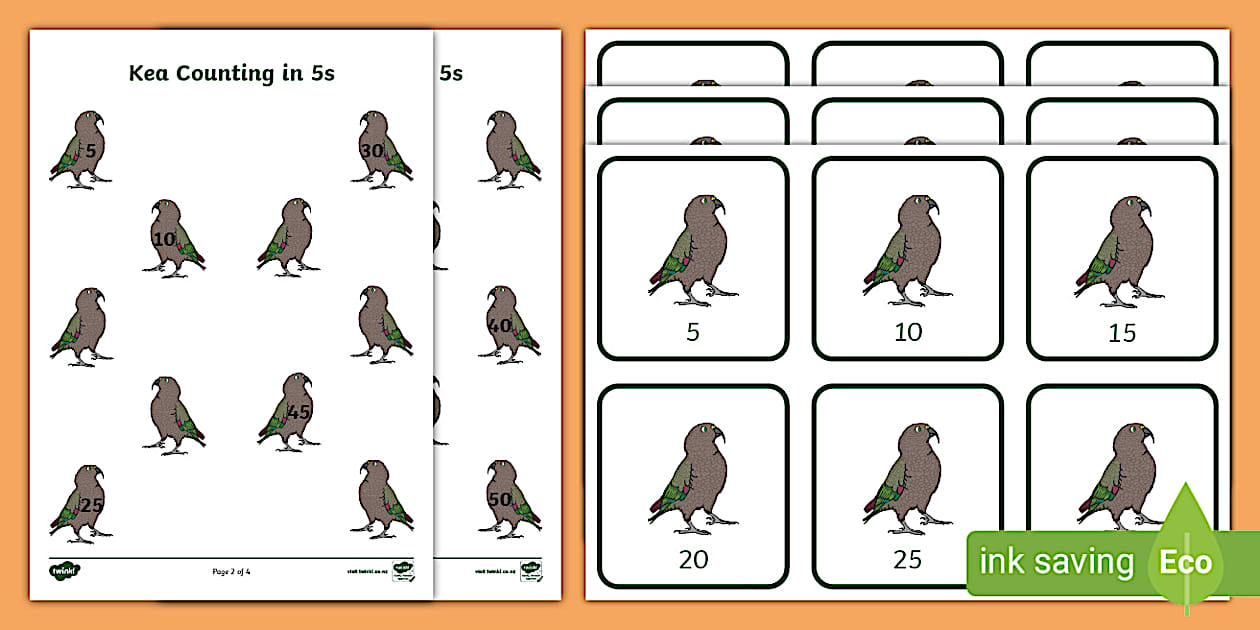 Stage 4: Kea Counting in 5s Maths Game (teacher made)