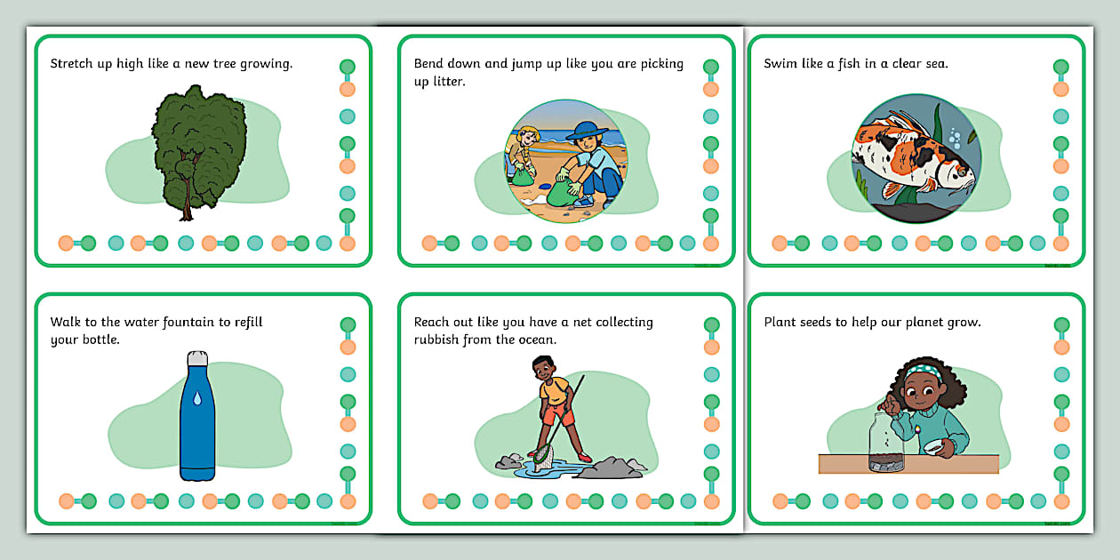 Earth Day Brain Break Action Cards (teacher made) - Twinkl