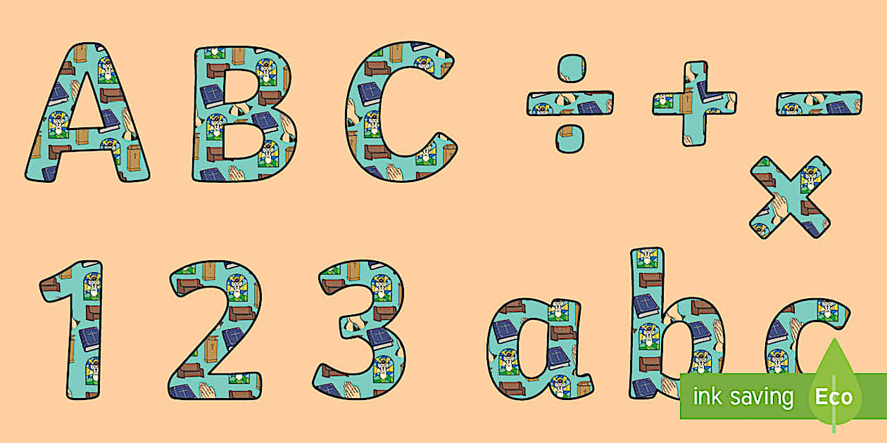 Editable Christian Values - Display Lettering (teacher made)