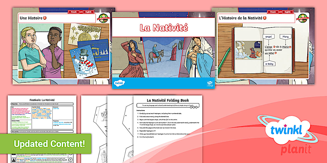 Nativity in French - Festivals Christmas Lesson Pack