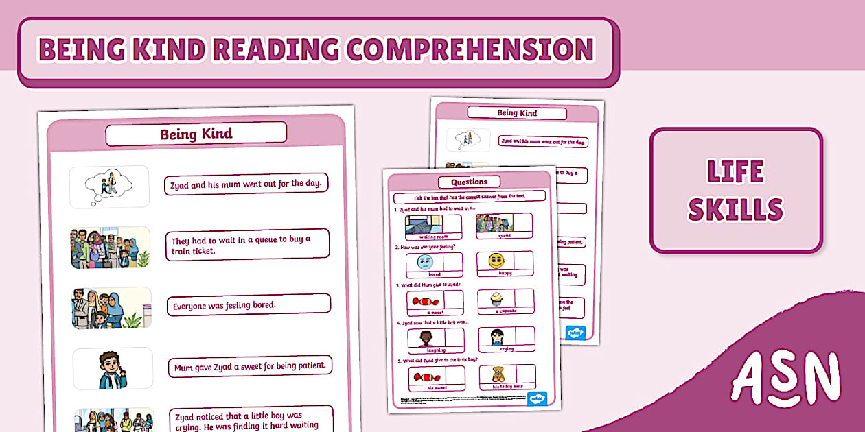 Being Kind Reading Comprehension with Visual Supports