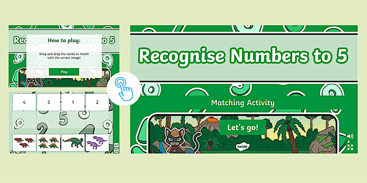 👉 EYFS Recognise Numbers to 5 Matching Activity - Twinkl