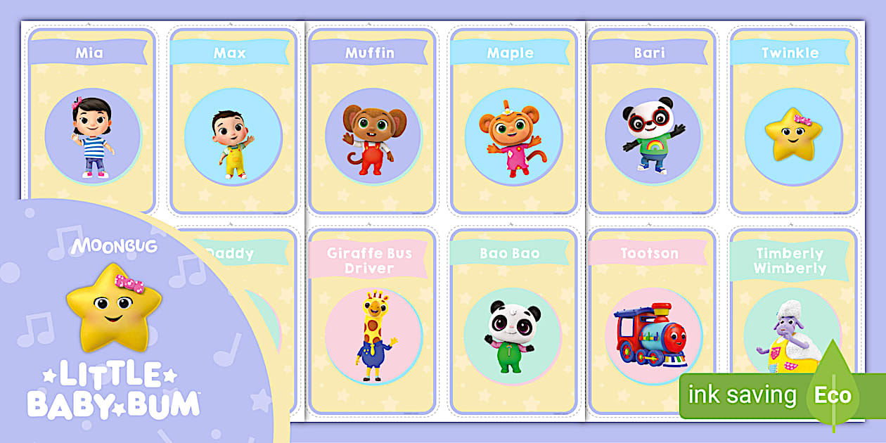 FREE! - Little Baby Bum Friends Flashcards - Twinkl