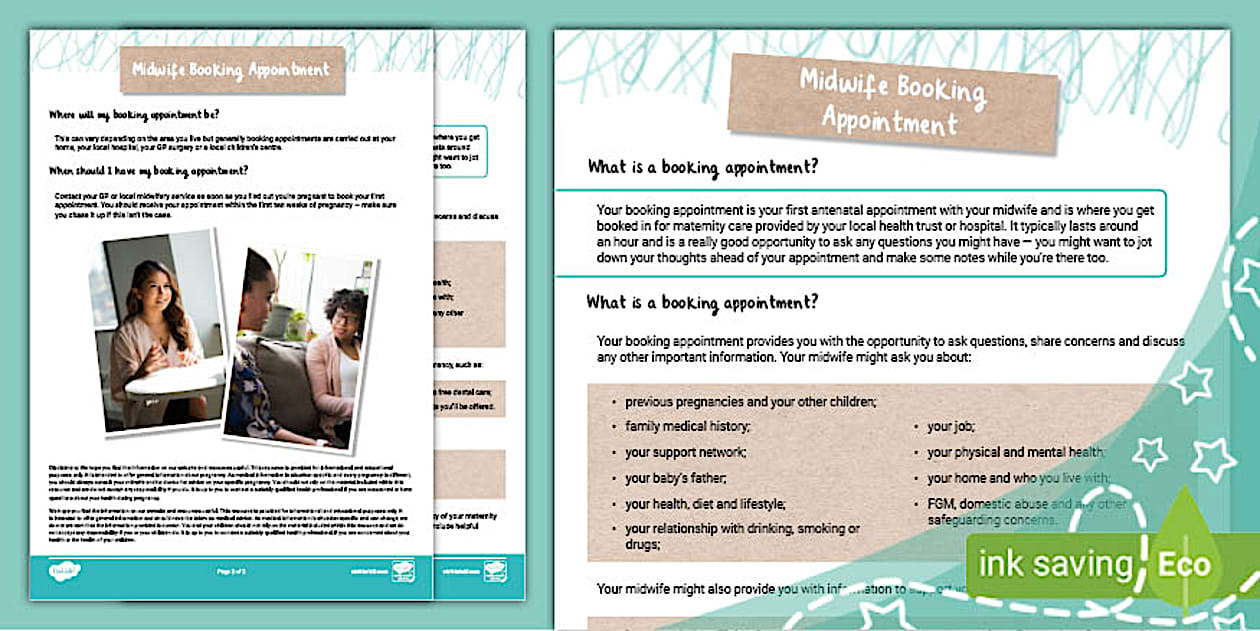 Midwife Booking Appointment (teacher made) - Twinkl