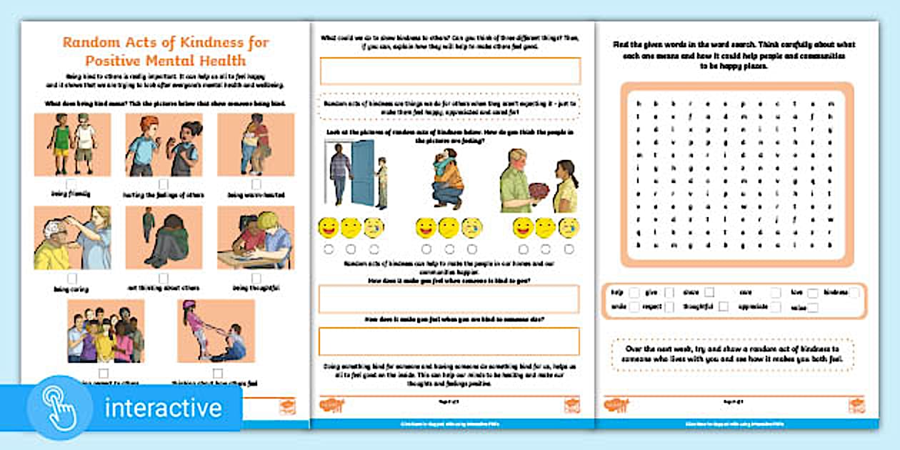 Interactive Random Acts of Kindness Activity | PDF for LKS2