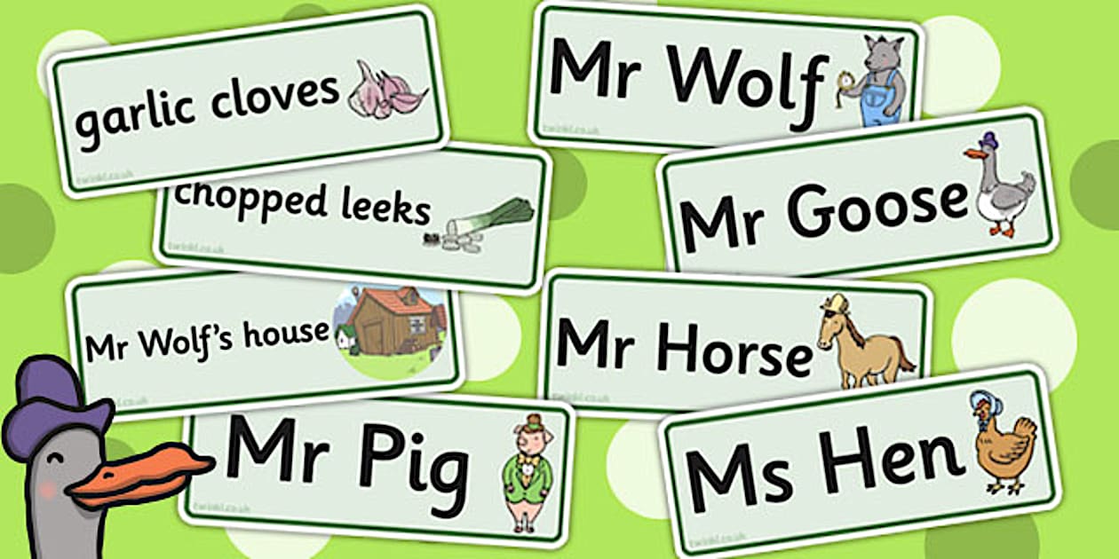 Cursive Word Cards to Support Teaching on What's The Time, Mr Wolf?