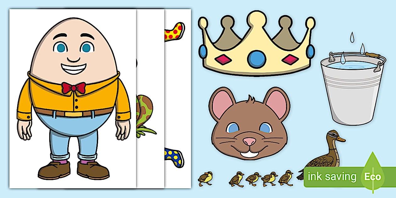 Nursery Rhyme Display Cut-Outs - Twinkl - EYFS - Twinkl