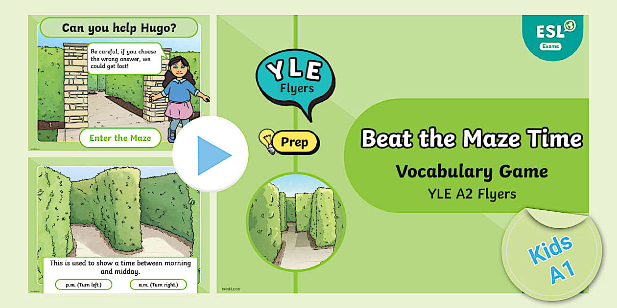 Twinkl YLE Flyers Time Maze Game (teacher made) - Twinkl