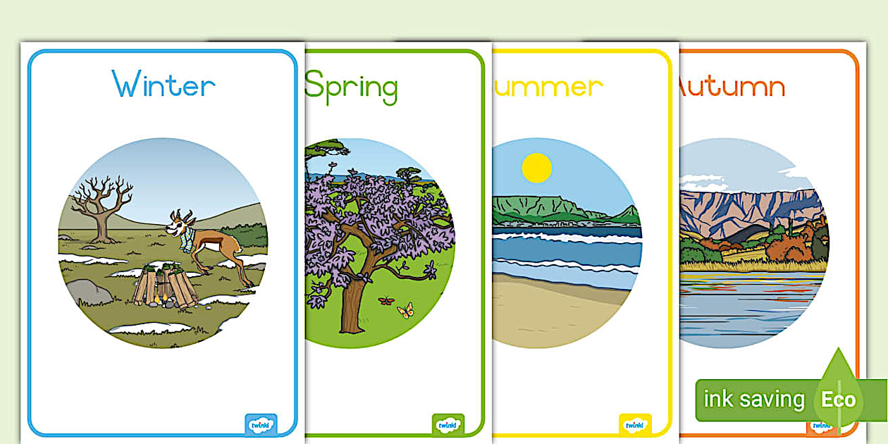 Grade R Time Seasons Display Poster (teacher made) - Twinkl