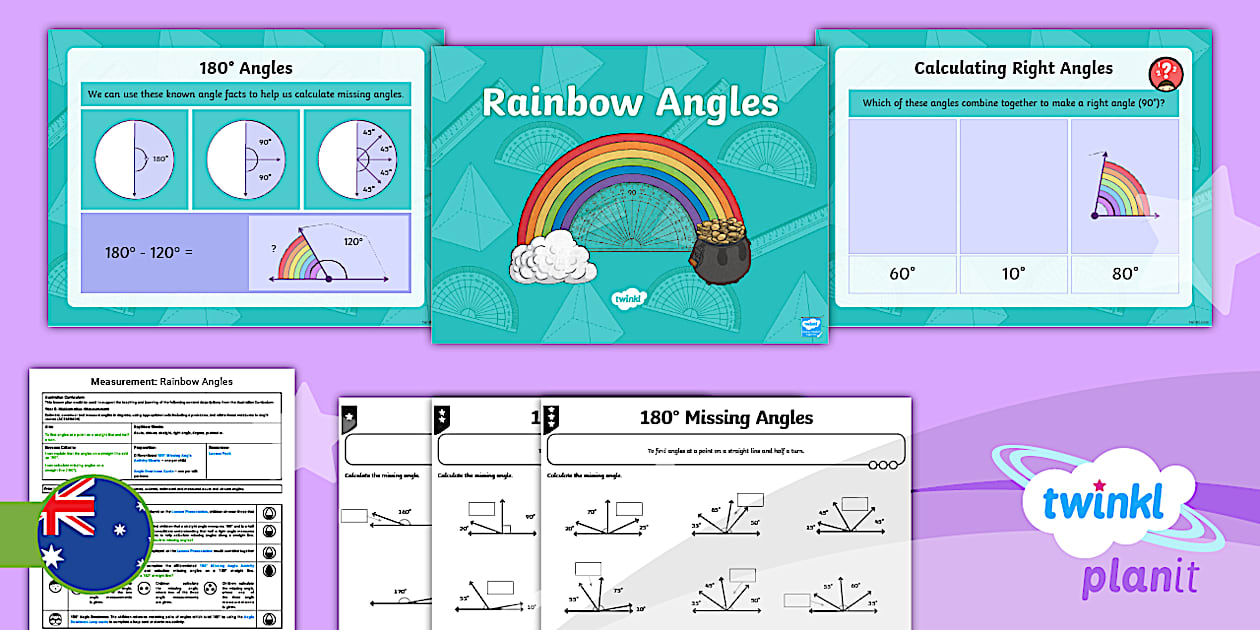 Year 5 Measurement: 180 Degree Angles Lesson 1 - Twinkl