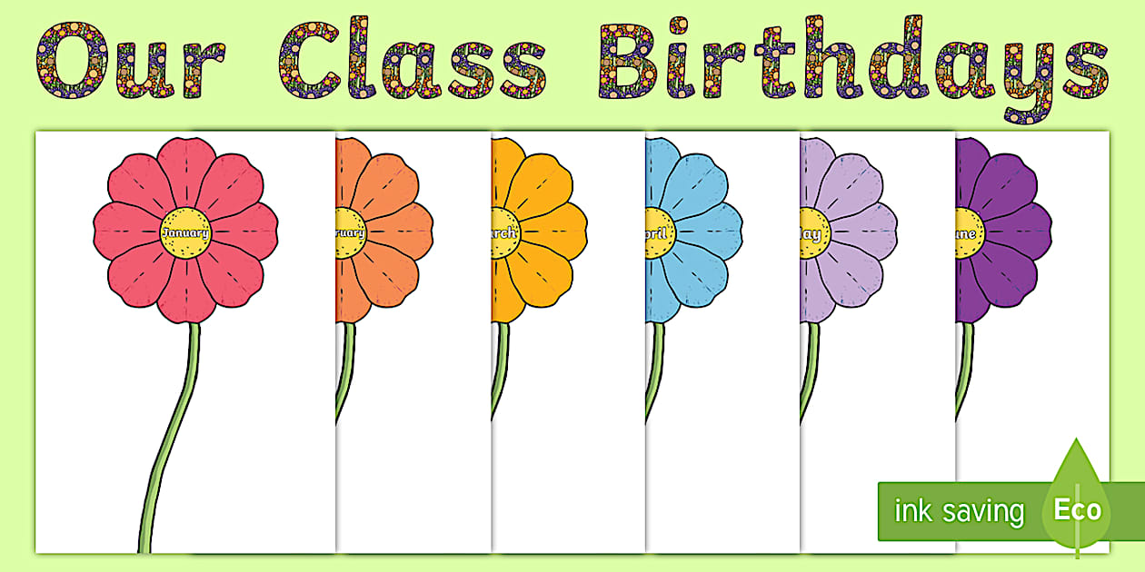 Flower Themed Birthday Display Pack (teacher made) - Twinkl