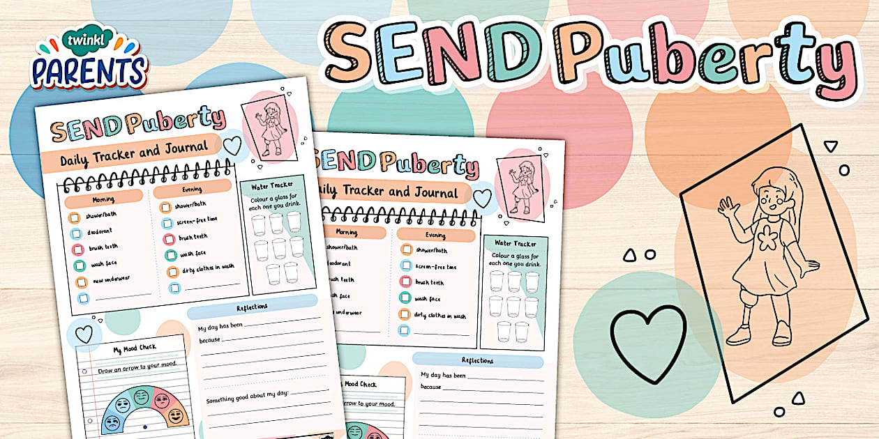 Supporting ADHD: Daily Puberty Planner Sheet (teacher made)