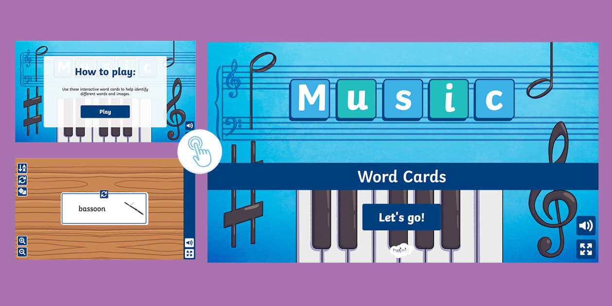 Tier 3 Music Vocabulary Interactive Word Cards - Twinkl