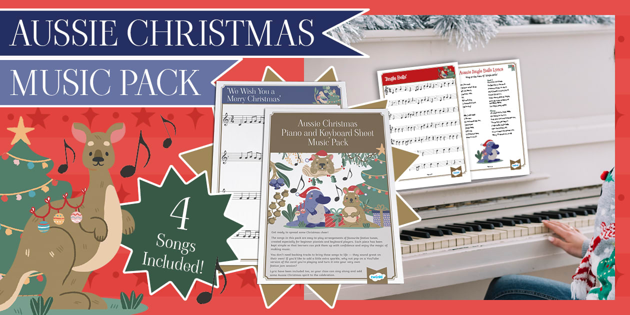Aussie Christmas Piano and Keyboard Sheet Music Pack