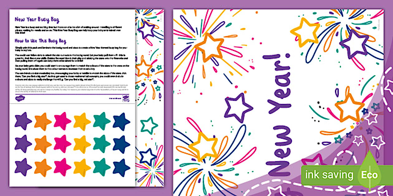 New Year Busy Bag (Teacher-Made) - Twinkl