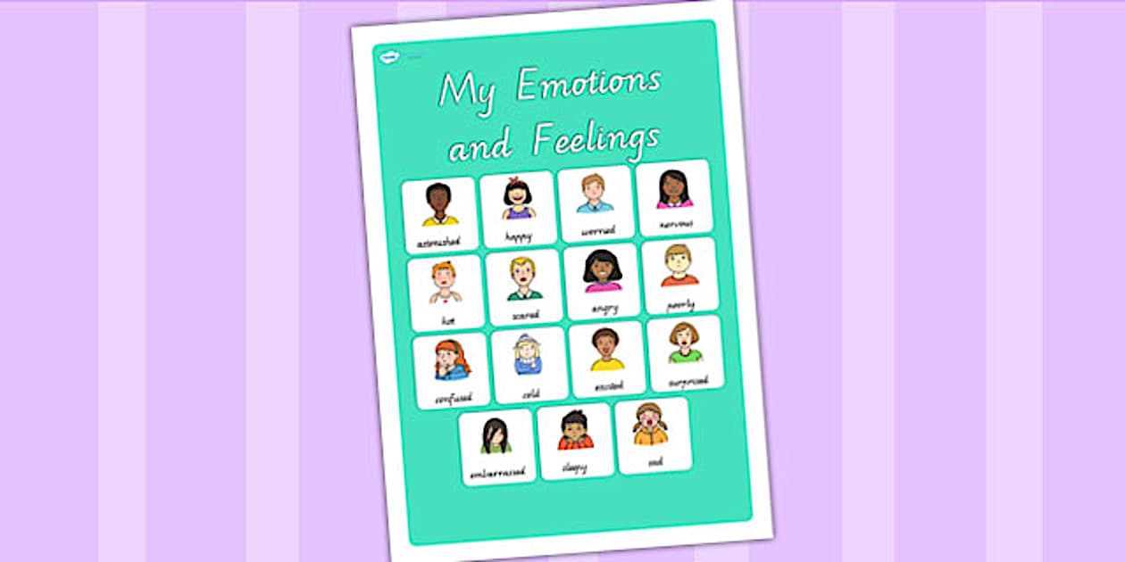 My Emotions and Feelings Vocabulary Poster (teacher made)