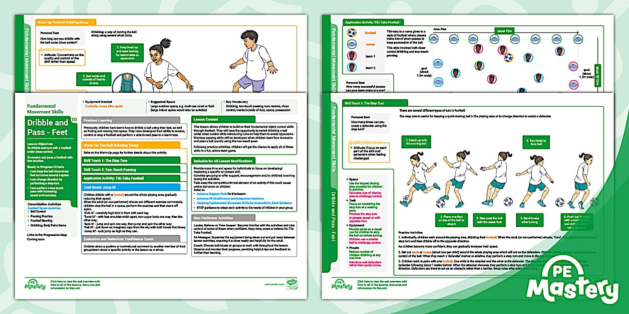 Y4 Fundamental Movement Skills L10-Dribble & Pass (Football)
