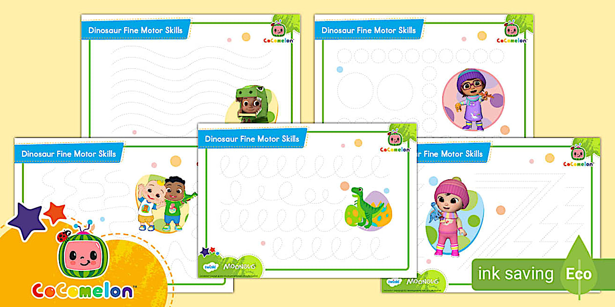 FREE! - CoComelon Dinosaur Fine Motor Skills Activity | Early Years