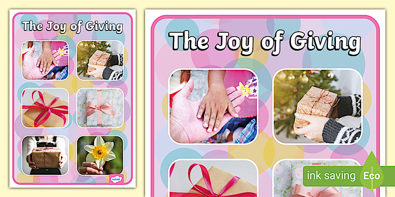 The Joy of Giving Photo Display Poster (Teacher-Made)