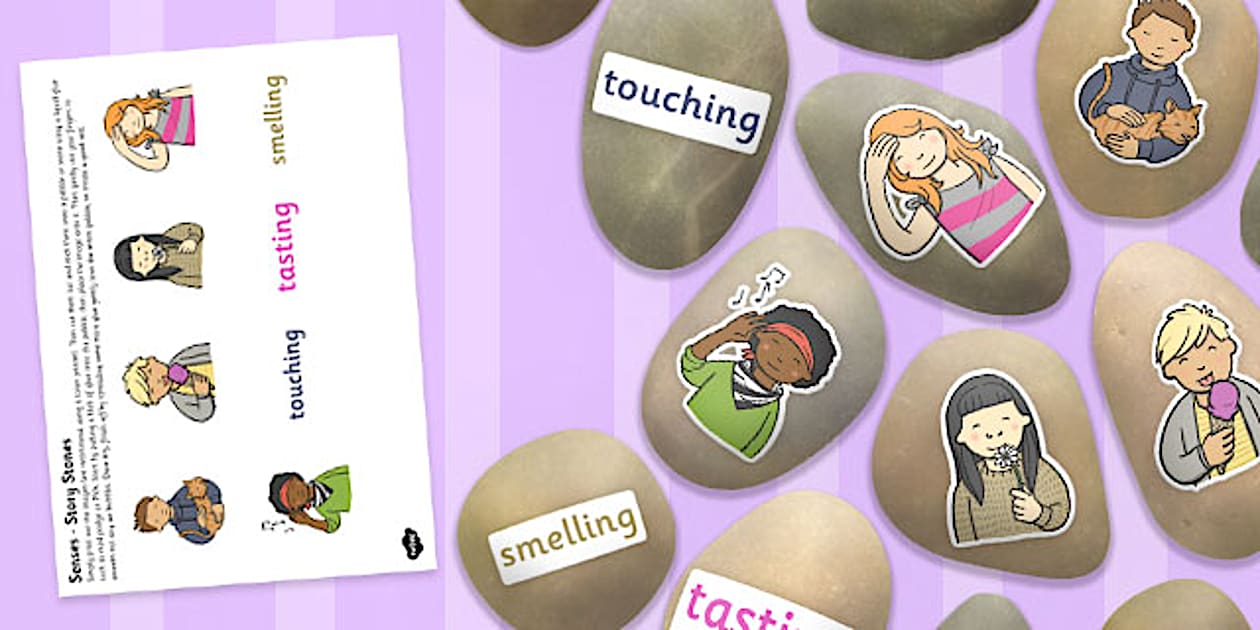 Senses Pictures Story Stone Image Cut Outs