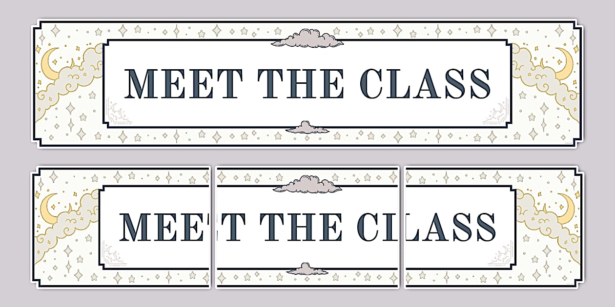 Celestial-Themed Meet the Class Display Banner - Twinkl