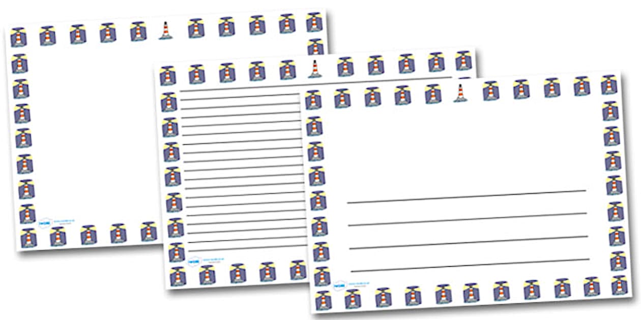 Lighthouse Landscape Page Borders- Landscape Page Borders