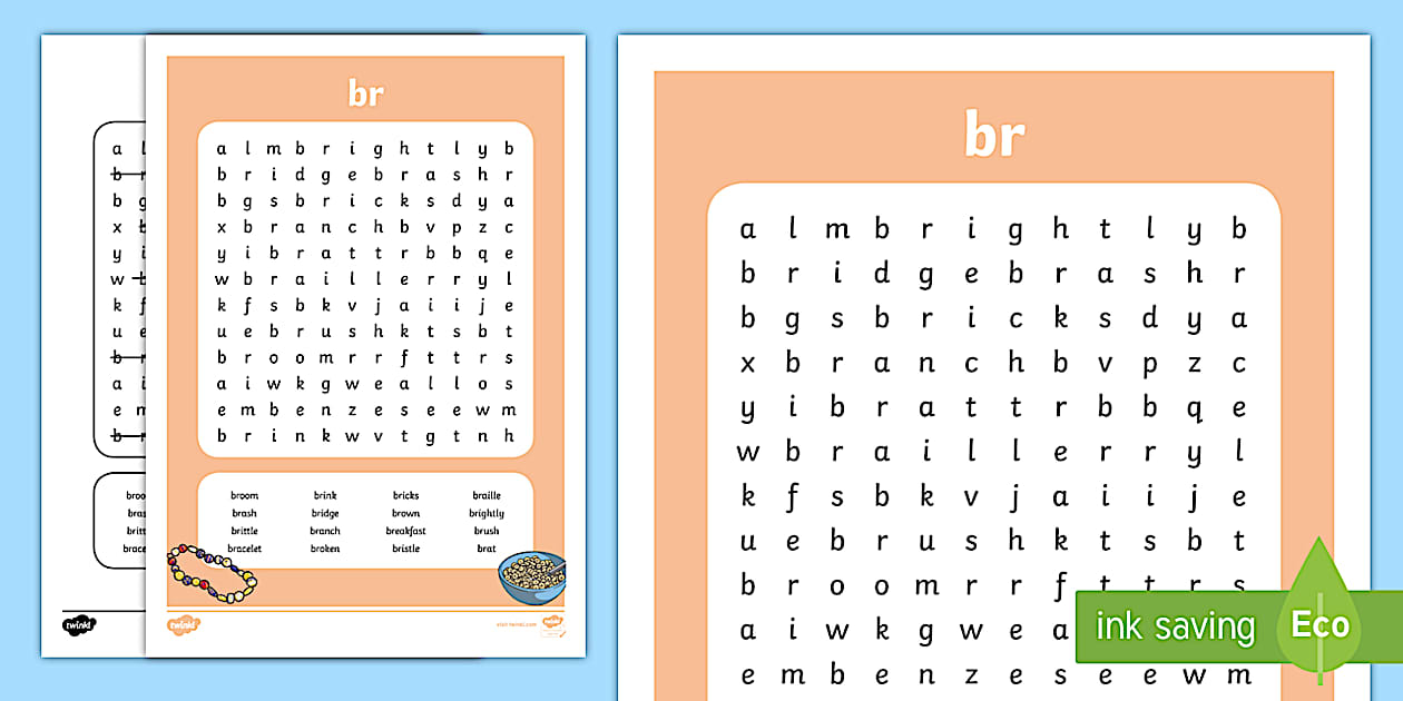 Phonics ‘br’ Word Search | Easy to Print | Twinkl