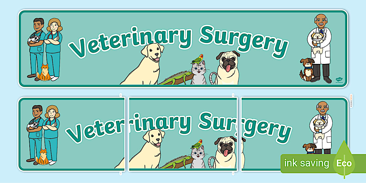 Cursive Veterinary Surgery Display Banner (teacher made)