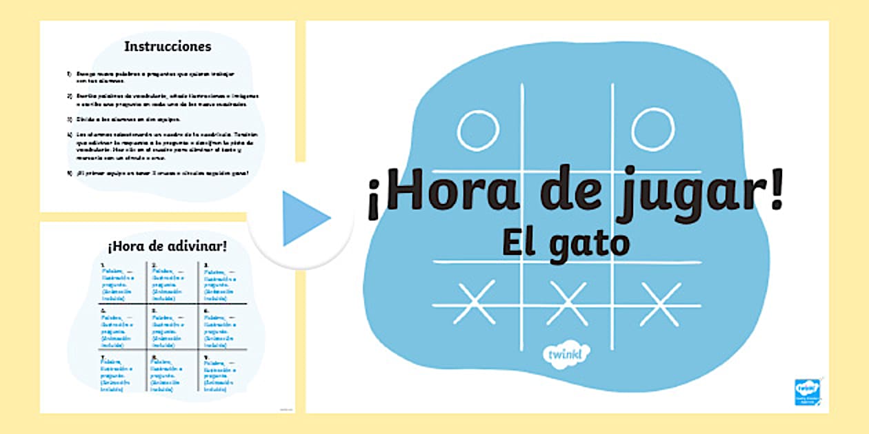 PowerPoint: El juego del gato (teacher made) - Twinkl
