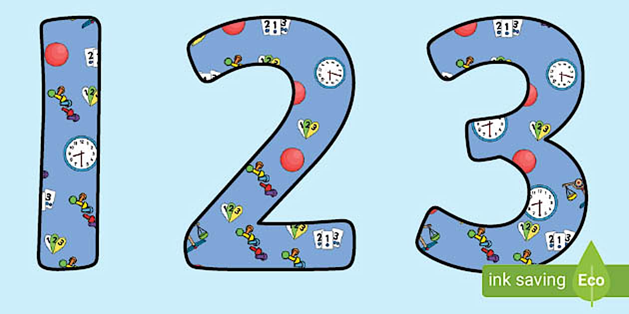 👉 Number Area Themed Display Numbers (teacher made)