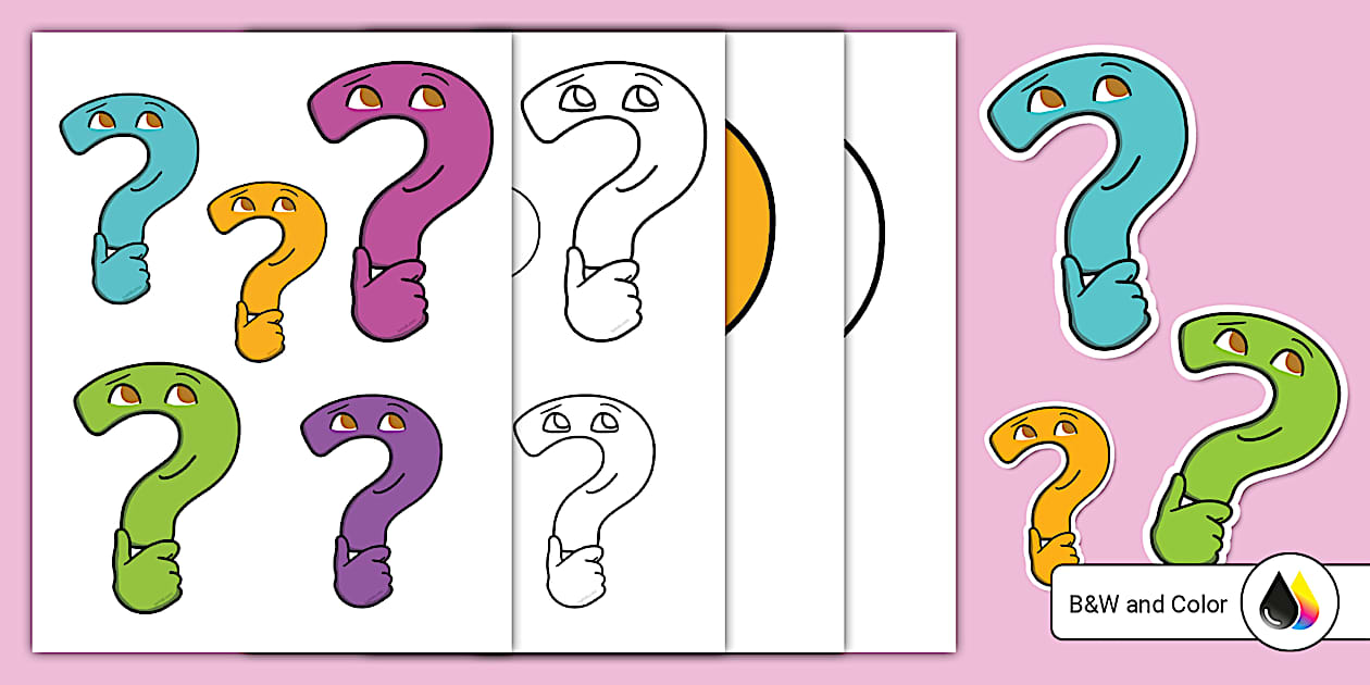 Question Mark Cutouts (teacher made) - Twinkl