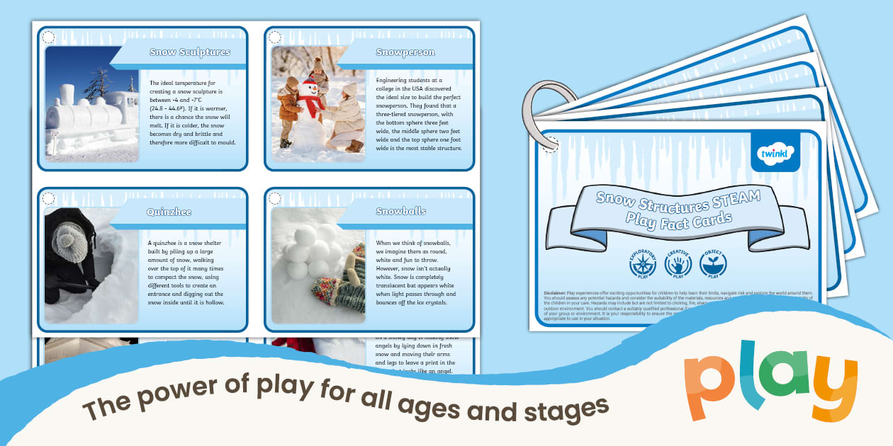 Snow Structures STEAM Play Fact Cards