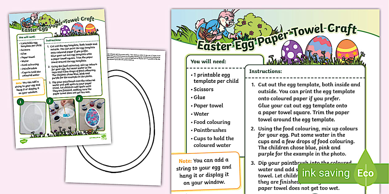 Easter Egg Paper Towel Craft