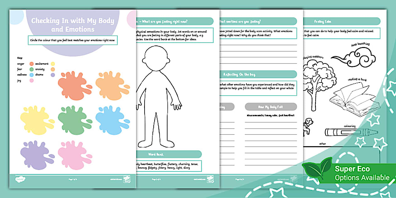 Body and Emotions Check In Activity (teacher made) - Twinkl