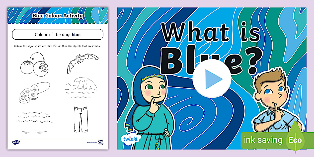 What is Blue Colour Activity Sheet (Teacher-Made) - Twinkl