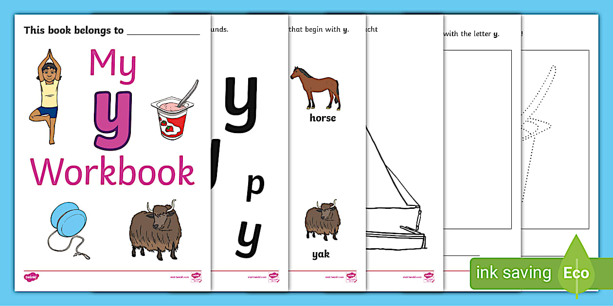 My Letter 'y' Workbook (K1) (teacher made) - Twinkl